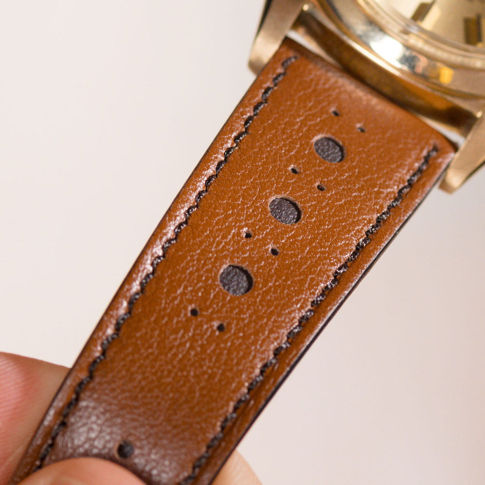 The Night Out Brown Brogue Leather Watch Strap – Jubilee Edition
