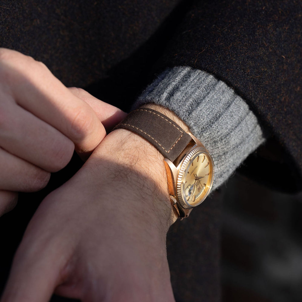 The Manchester Watch Strap - Made of Vintage Barbour Fabric - Jubilee