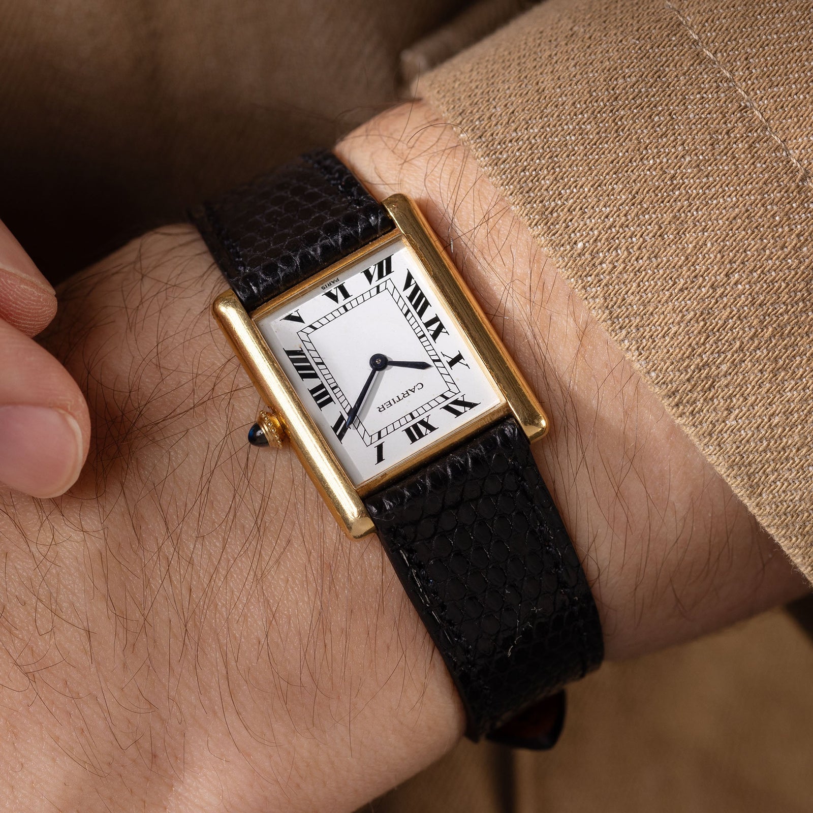 Cartier Paris Tank Louis 18kt Yellow Gold ‘Extra Plate’ early 70s