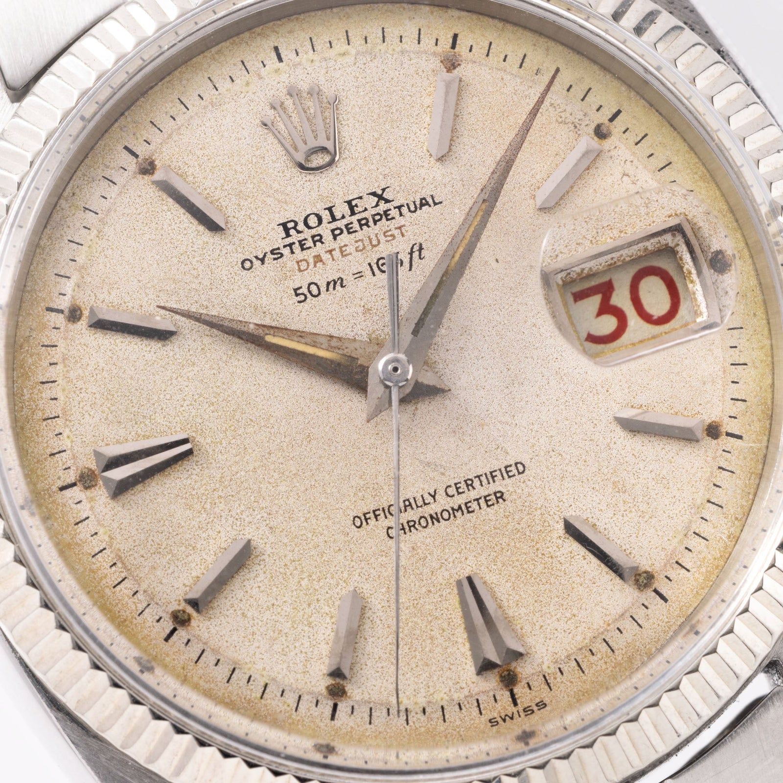 Rolex Datejust ref. 6305 Ovettone "Black depth dial"