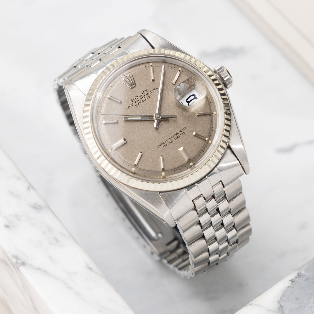 Rolex Datejust Grey Linen dial ref 1601