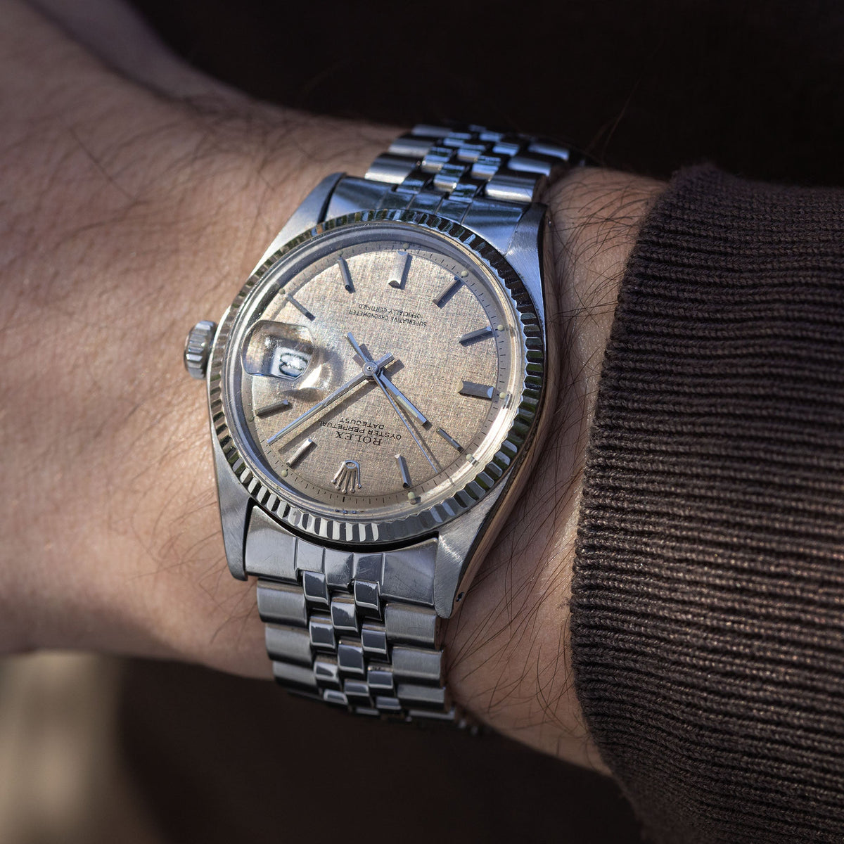 Rolex Datejust Grey Linen dial ref 1601