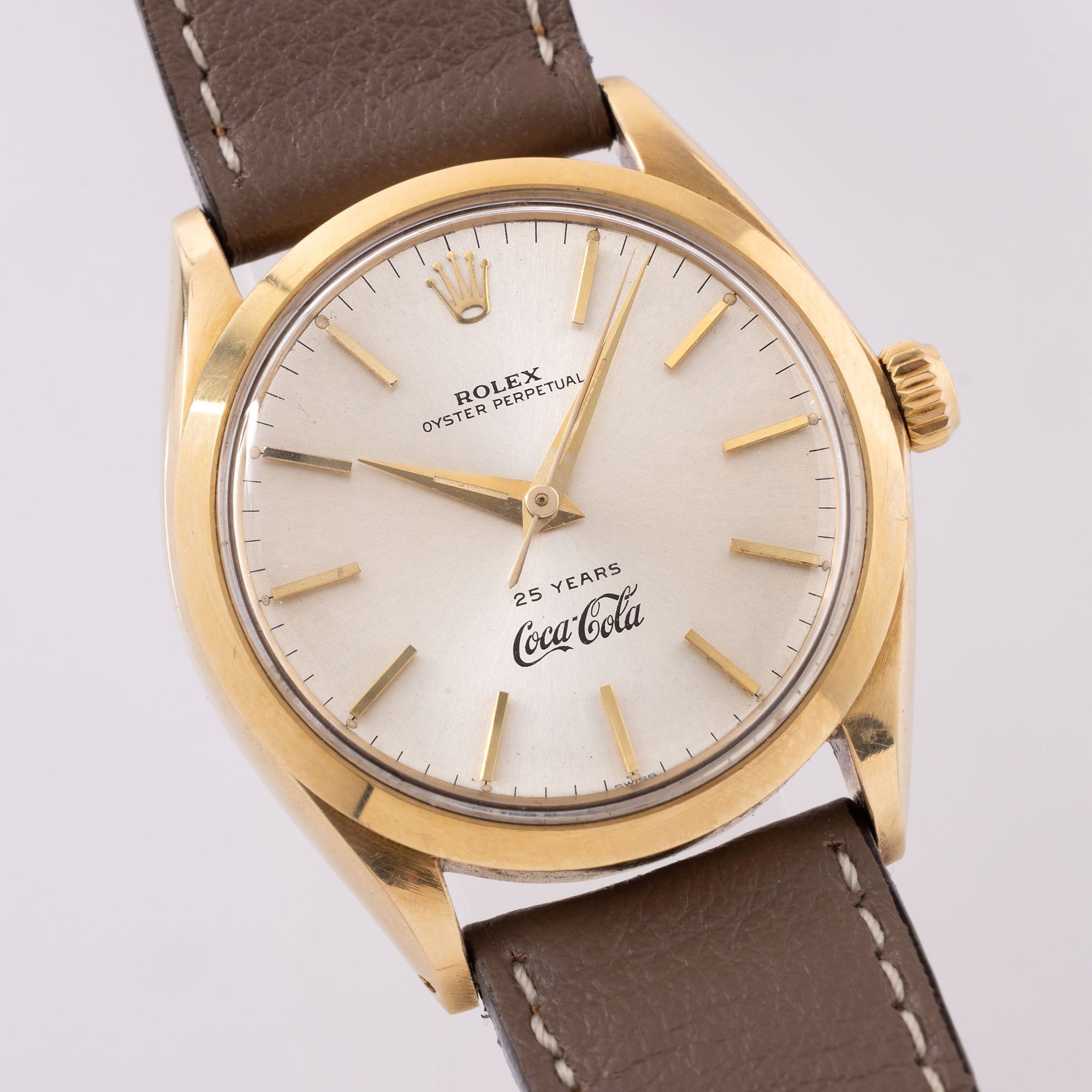 Rolex Oyster Perpetual Ref. 1002 ‘Coca Cola 25 Years’ Dial in 14K Yell
