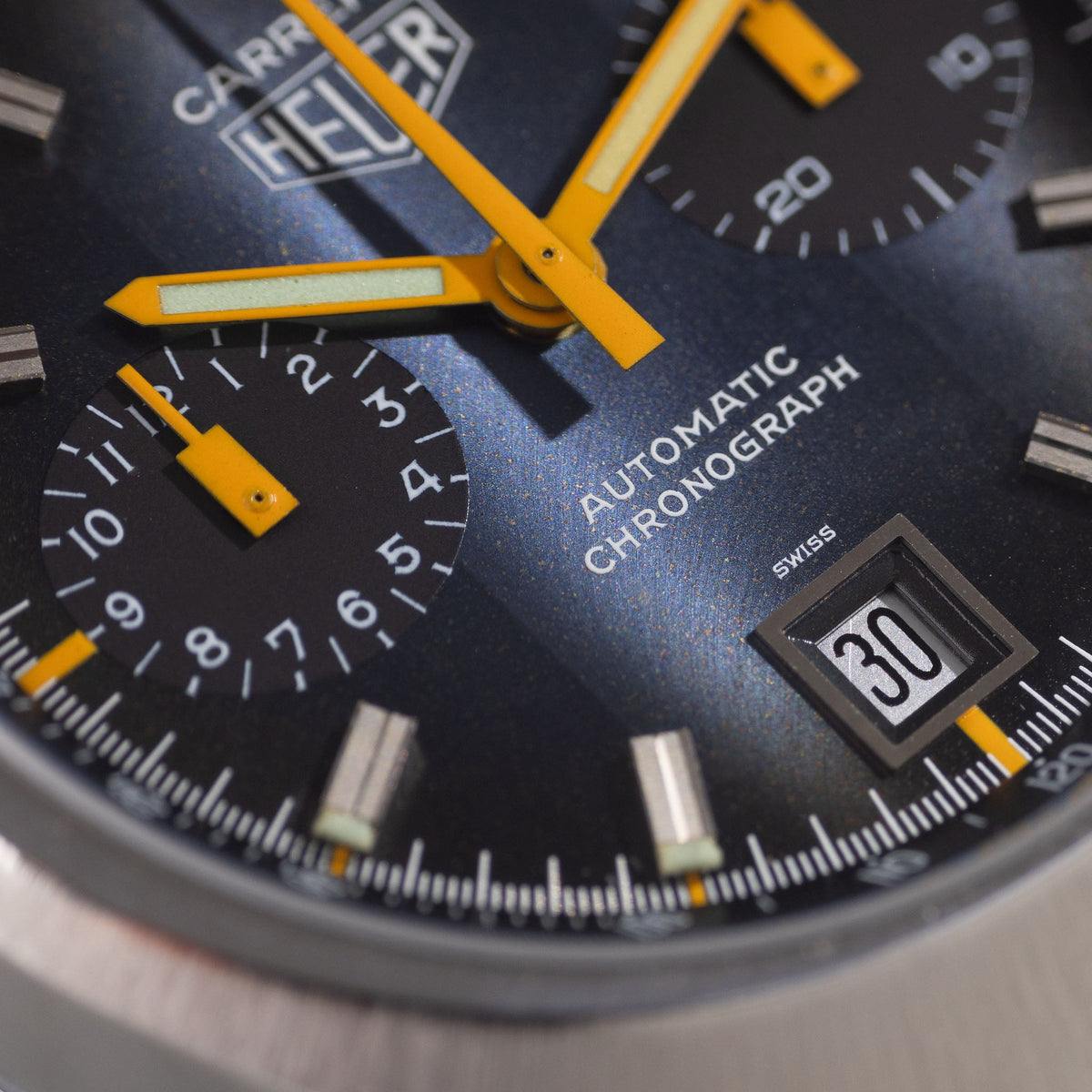 Heuer Carrera Chronograph Cal. 12 Ref. 110.573 with Rare “Automatic” B