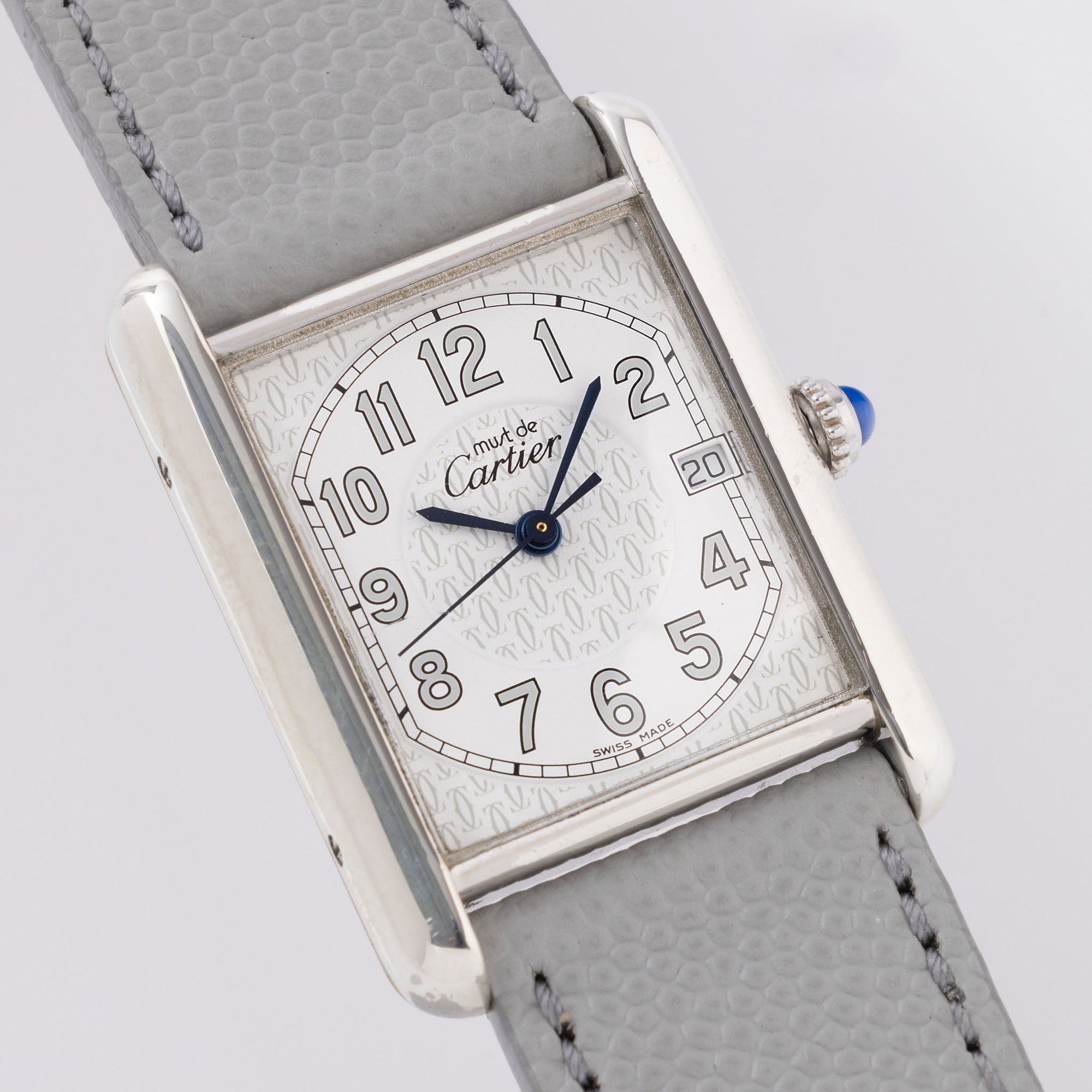 Cartier Tank Must de Cartier Silver Case White Arabic Numerals Dial Re
