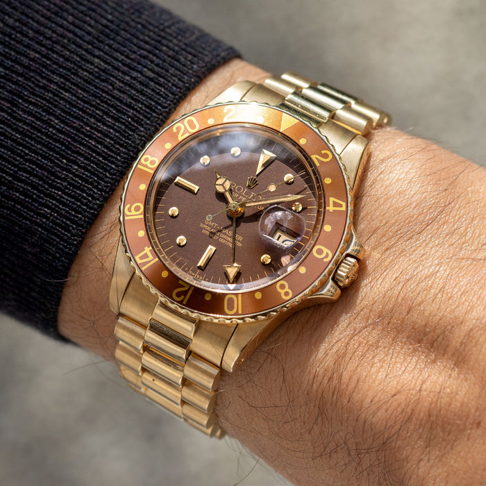 Rolex GMT-Master Root Beer Nipple Dial Matte Brown Dial Ref. 1675/8 wi