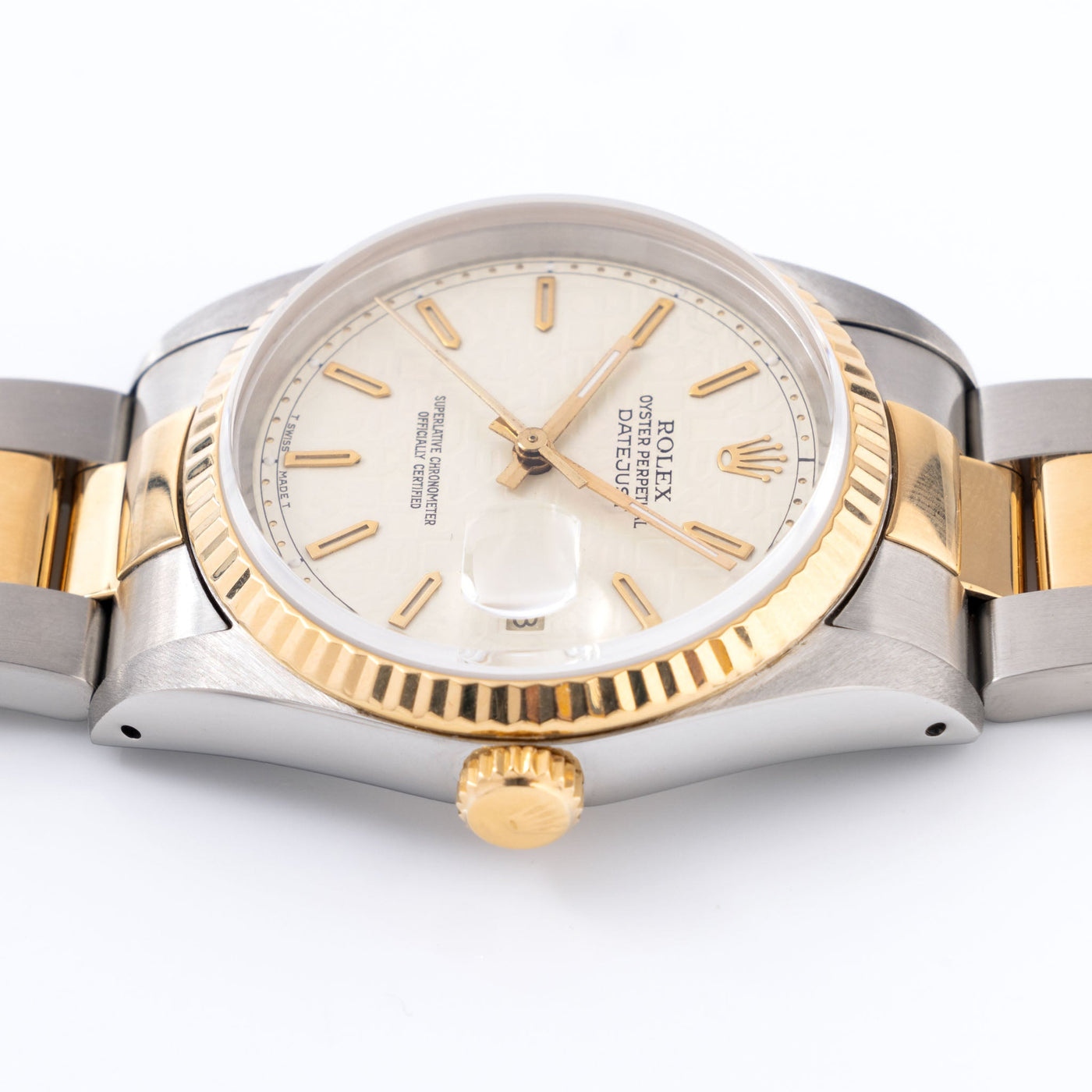 Rolex Datejust Steel and Gold Cream Computer Dial Ref. 16233