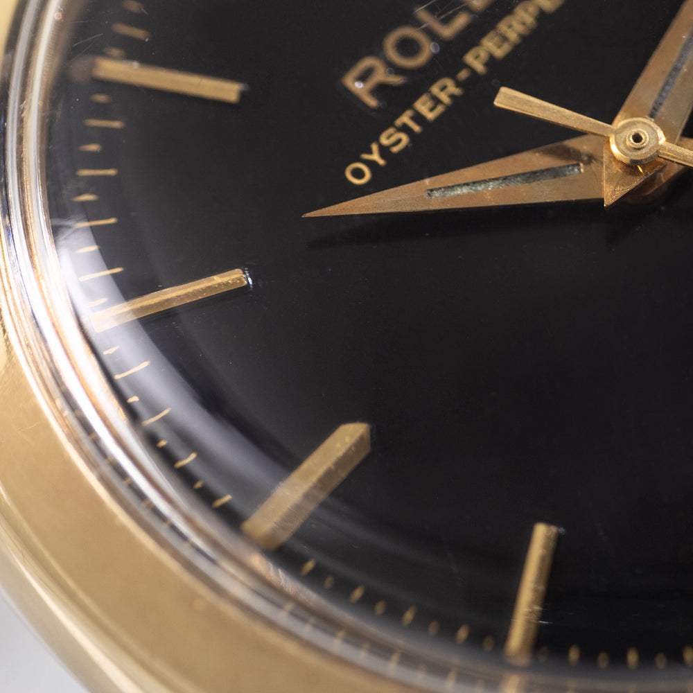 Rolex Oyster Perpetual "OCC" Gilt Dial in 9kt Yellow Gold Ref. 6564
