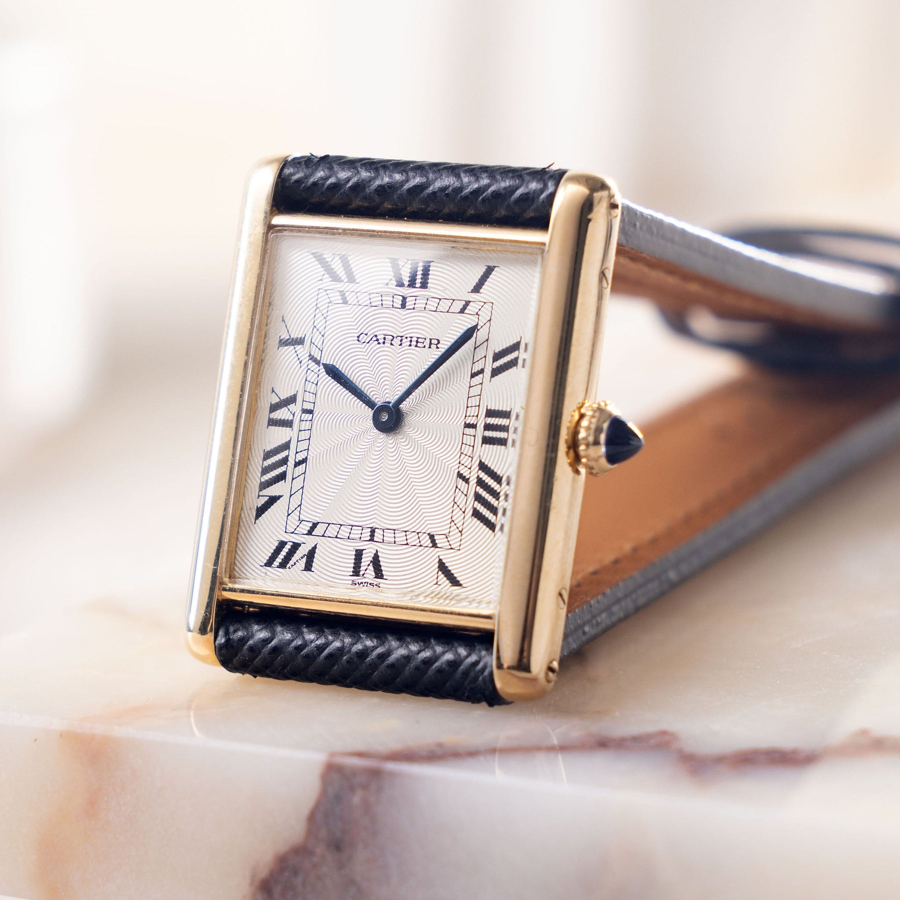 Cartier Tank Louis Manual Wound Ultra Thin in 18K Yellow Gold Silver