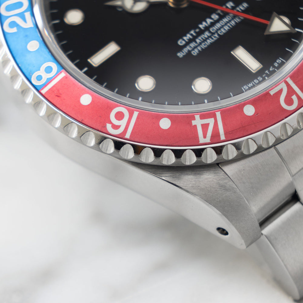 Rolex GMT-Master 16700 with Faded Pepsi Inlay Box and Papers Tritium D