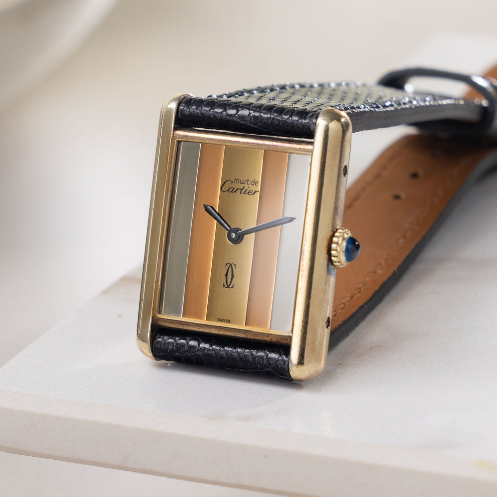 Cartier Tank Must de Cartier big size Trinity dial with box and guaran