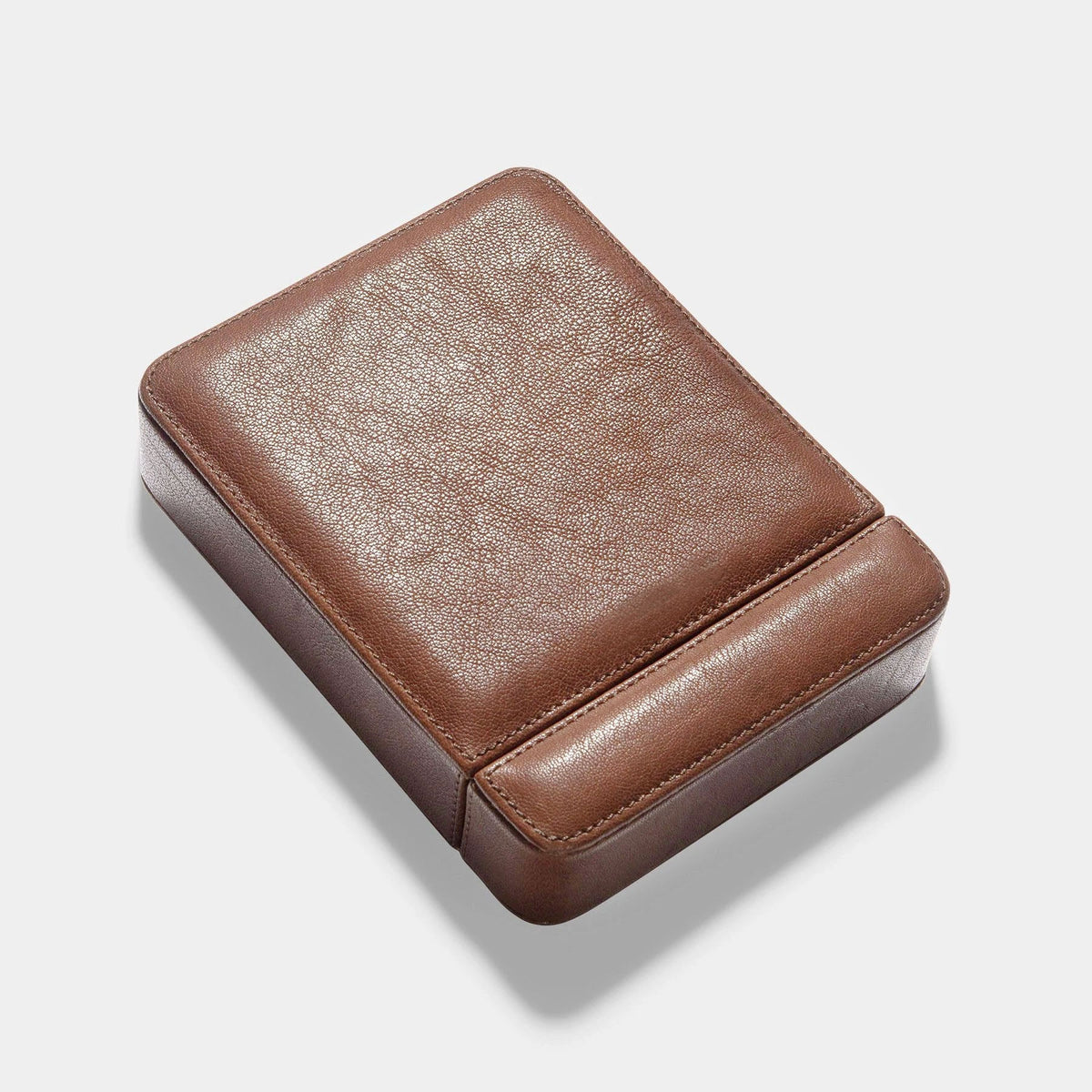 Washed Brown Leather 2 Watch Slider Box by JPM